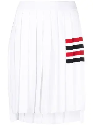 Thom Browne 4-bar Pleated Skirt - White