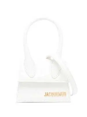 Jacquemus Le Chiquito Crocodile-embossed Mini Bag - White