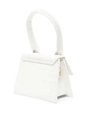 Jacquemus Le Chiquito Crocodile-embossed Mini Bag - White