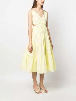 Maje Cut-out Tiered Dress