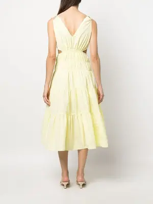 Maje Cut-out Tiered Dress