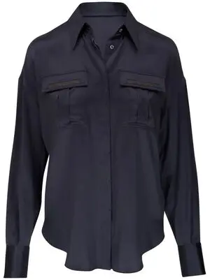 Brunello Cucinelli Monili-embellished Buttoned Shirt
