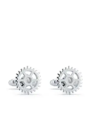 Mateo Cog Shape Cufflinks - Silver
