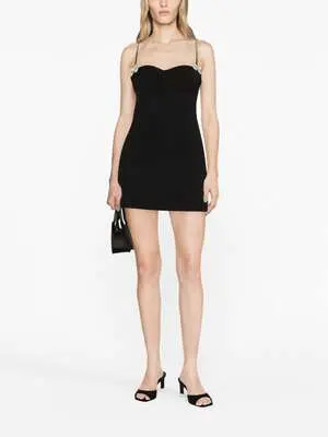 AREA Butterfly Crystal-embellished Mini Dress