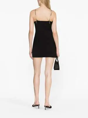 AREA Butterfly Crystal-embellished Mini Dress