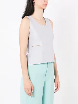 GLORIA COELHO Glittered Cut-out Top