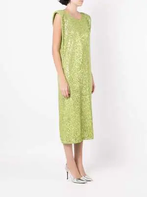 GLORIA COELHO All-over Sequin Midi Dress