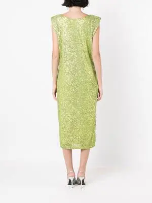 GLORIA COELHO All-over Sequin Midi Dress