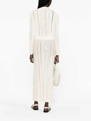 Sonia Rykiel Paris Striped Pleated Maxi Skirt