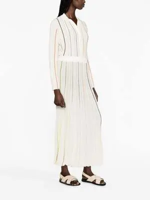 Sonia Rykiel Paris Striped Pleated Maxi Skirt