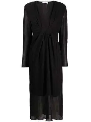 IRO PARIS Alofi Draped Midi Dress - Black