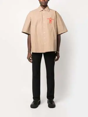 WALTER VAN BEIRENDONCK Star Logo-print Oversize Shirt