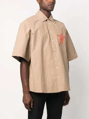 WALTER VAN BEIRENDONCK Star Logo-print Oversize Shirt