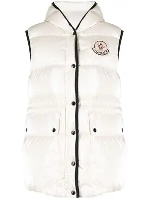 Moncler Hera Hooded Gilet - White