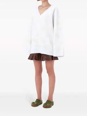 JW Anderson Bunny-print V-neck Jumper