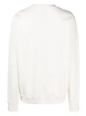 Rick Owens Embroidered Cotton Sweatshirt - Neutrals