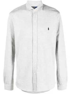 Polo Ralph Lauren Logo-embroidered Cotton Shirt - Grey