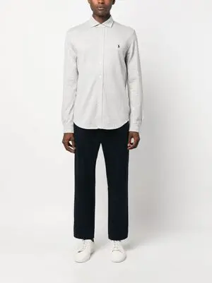 Polo Ralph Lauren Logo-embroidered Cotton Shirt - Grey