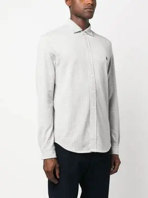 Polo Ralph Lauren Logo-embroidered Cotton Shirt - Grey