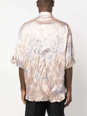 Acne Studios Floral-print Crinkled Shirt