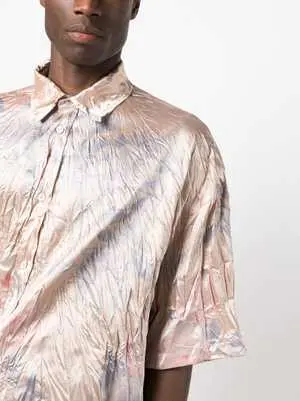 Acne Studios Floral-print Crinkled Shirt