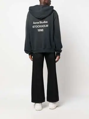 Acne Studios Logo-print Drop-shoulder Hoodie