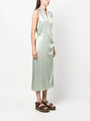 Vince Satin-finish V-neck Wrap Dress