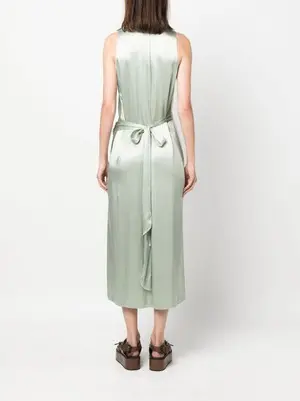 Vince Satin-finish V-neck Wrap Dress
