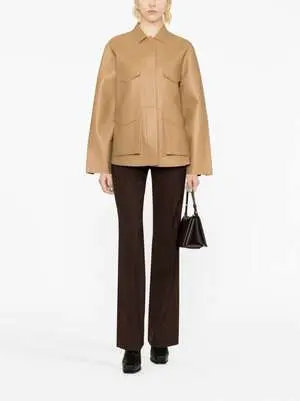 TOTEME Leather Jacket - Brown