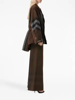 Burberry Check-pattern Wide-leg Trousers