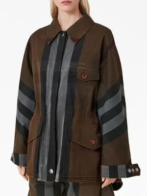 Burberry Check-print Long-sleeved Parka