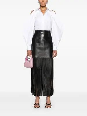 Alexander McQueen Slashed Drape-sleeve Shirt