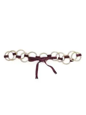 PAULA Metal-rings Tie-fastening Belt - Purple