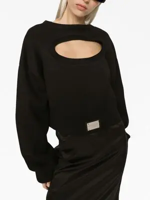 Dolce & Gabbana Logo-plaque Cut-out Jumper