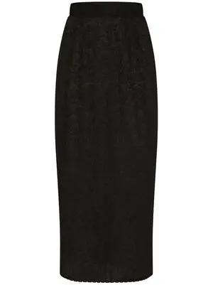 Dolce & Gabbana Floral-lace Midi Skirt