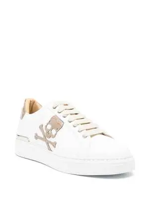 Philipp Plein Skull-patch Leather Sneakers