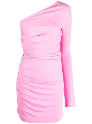 Dsquared2 One-shoulder Ruched Minidress - Pink