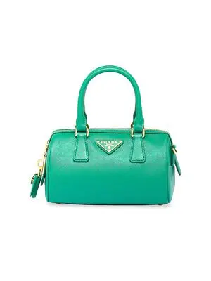 Prada Prada Saffiano Leather Top Handle Bag - Green