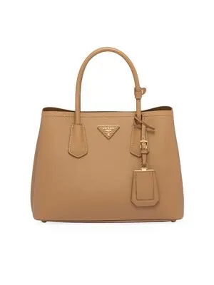Prada Prada Saffiano Leather Double Bag - Brown