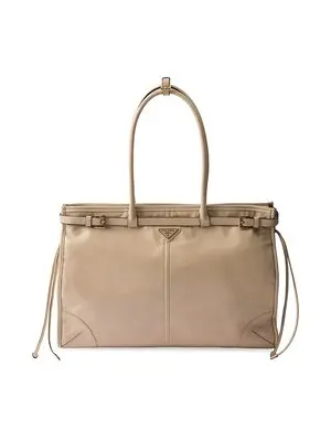 Prada Prada Large Leather Handbag - Beige Khaki