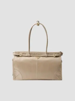 Prada Leather Handbag - Beige