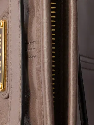 Prada Leather Handbag - Grey