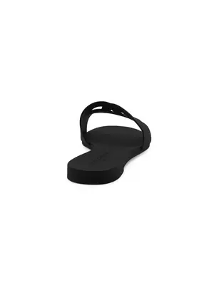 Dolce & Gabbana Interlock Logo Rubber Slides - Black