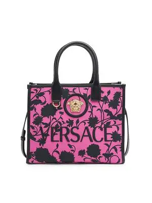 Versace Women's Floral Book Tote Bag - Water Lilly - Water Lilly