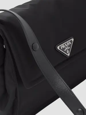 Prada Padded Re-nylon Shoulder Bag - Black
