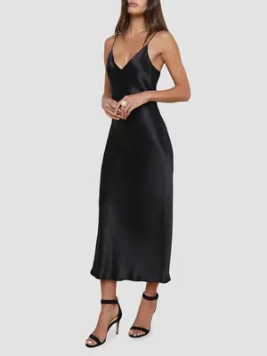 L'Agence Seridine Midi Slip Dress