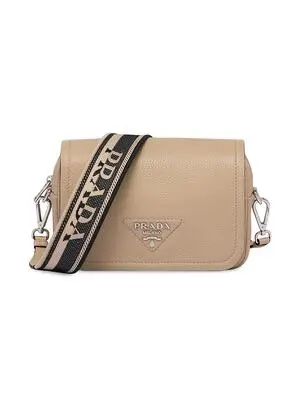 Prada Prada Leather Shoulder Bag - Beige
