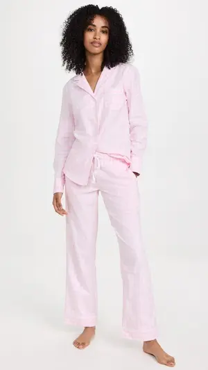 PETITE PLUME Gingham Pajama Set - Pink