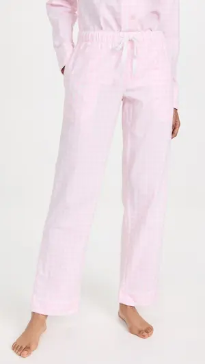 PETITE PLUME Gingham Pajama Set - Pink
