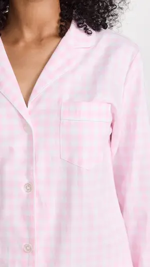 PETITE PLUME Gingham Pajama Set - Pink